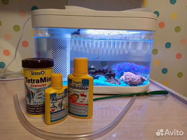 Аквариум Xiaomi с рыбками + наполнение