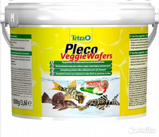 Корм tetra pleco veggie wafers для рыбок