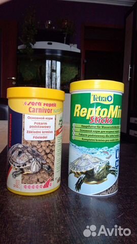 Корм для черепах 2л sera carnivor + tetra reptomin